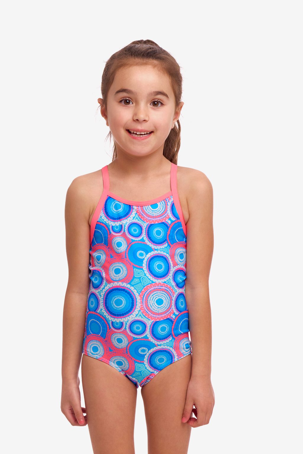 FUNKITA TODDLER GIRLS PRINTED ONE PIECE – BUNDJALUNG BLUE – Jesswim